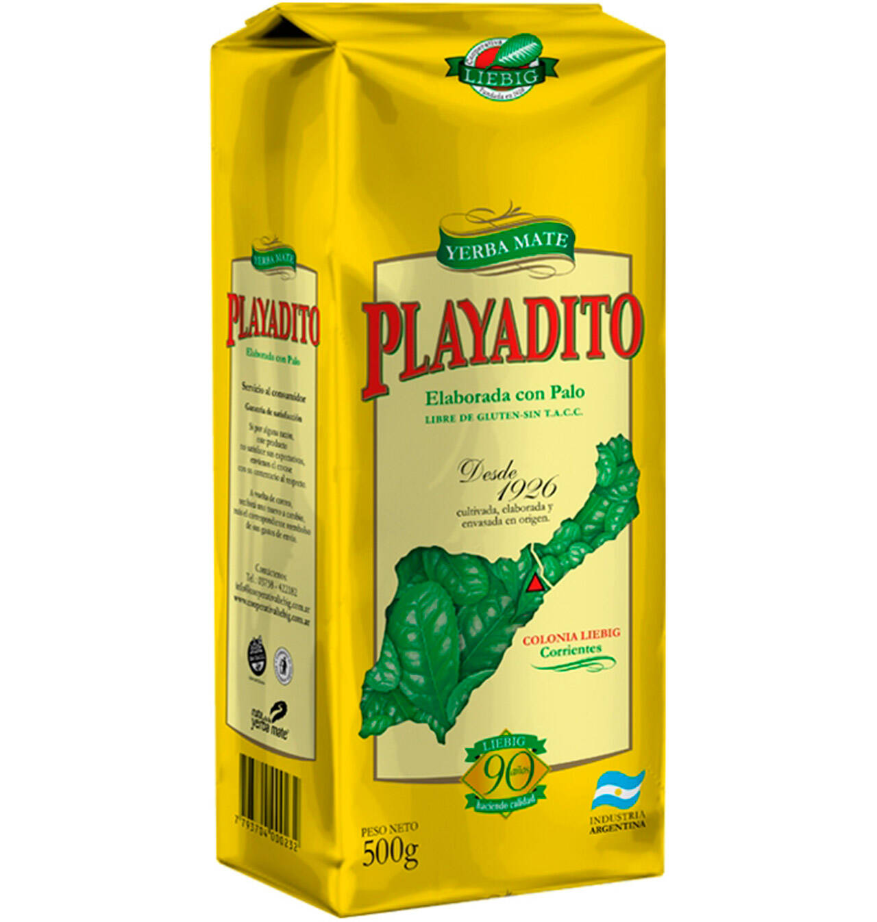 Comprar YERBA MATE PLAYADITO ELABORADA CON PALO 500 G | Café, té e ...
