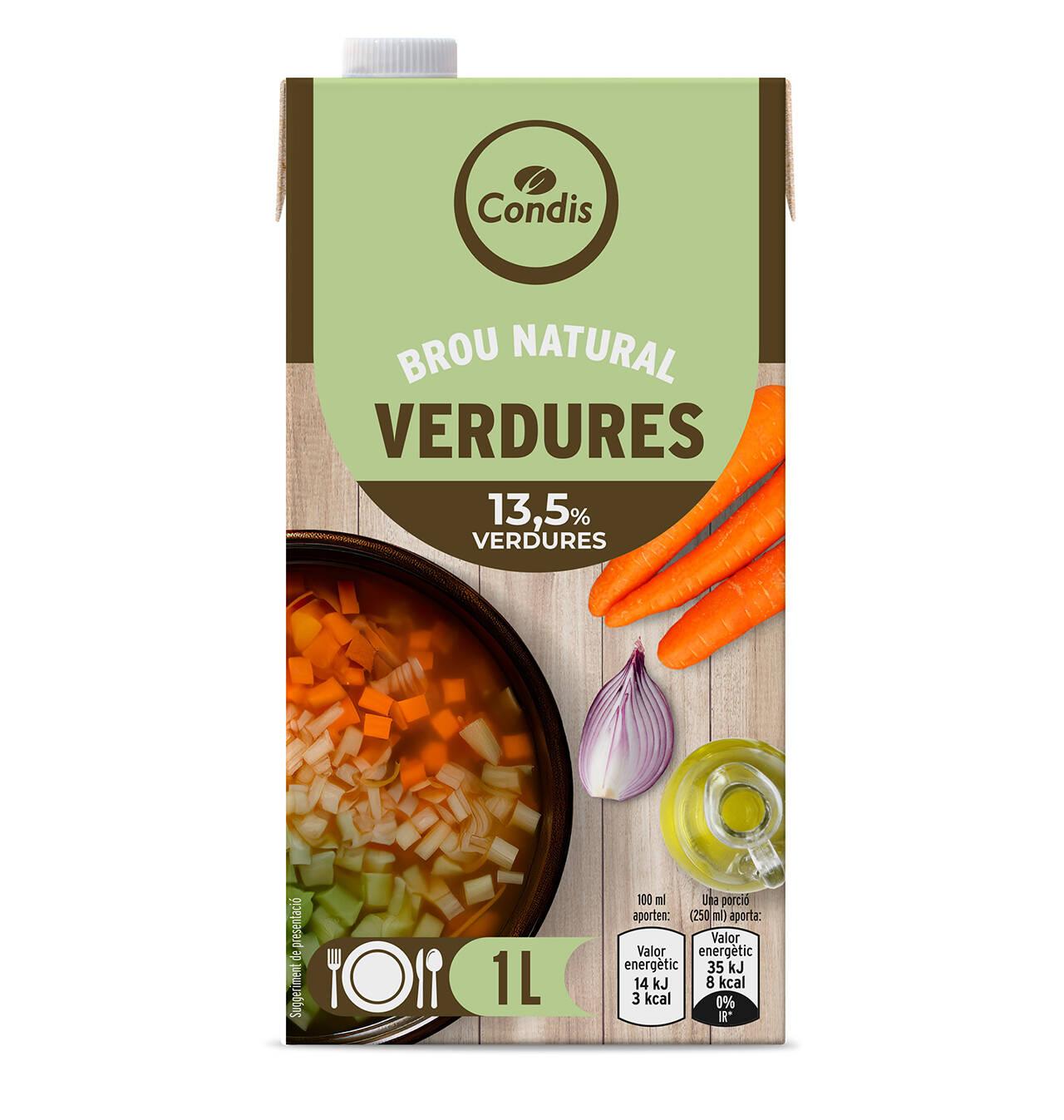 Comprar CALDO CONDIS VERDURAS 1 L | Caldos, cremas y purés en Condisline