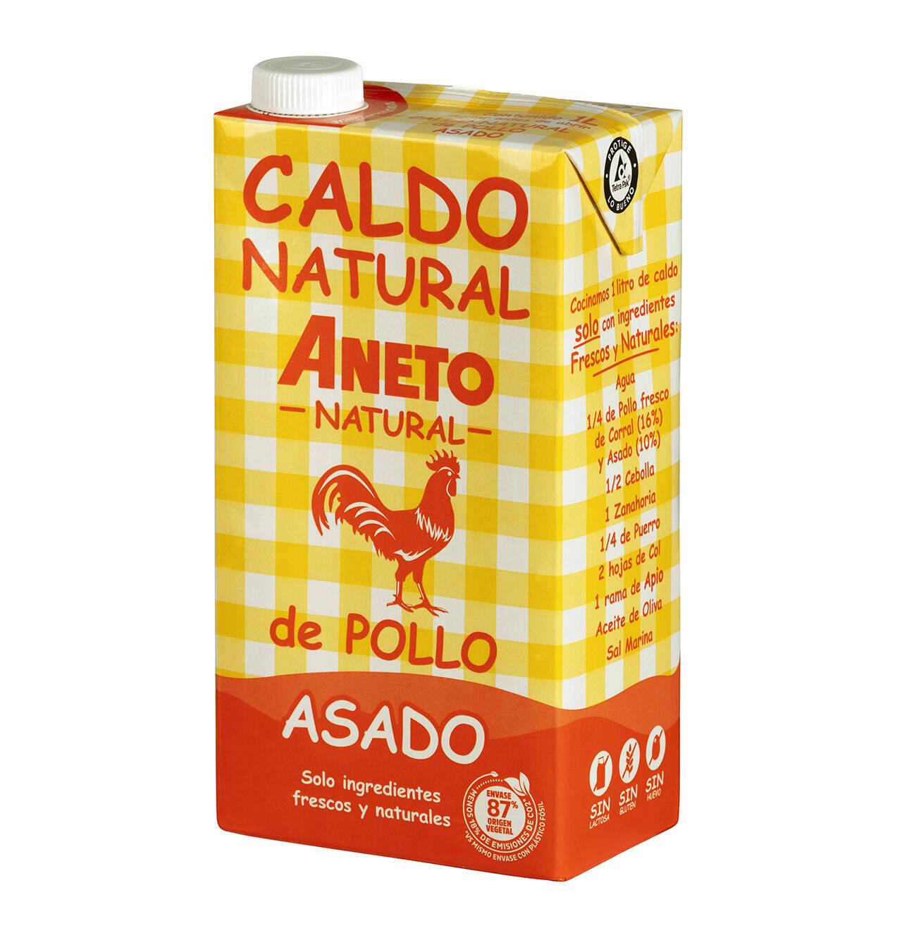 Comprar CALDO NATURAL ANETO POLLO ASADO 1 L | Caldos, cremas y purés en ...