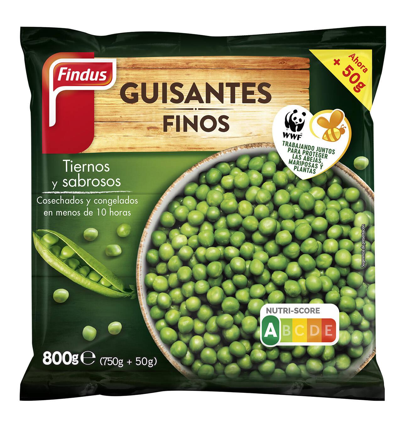 Comprar GUISANTES FINDUS FINOS CONGELADOS 800 G | Verdura congelada en ...