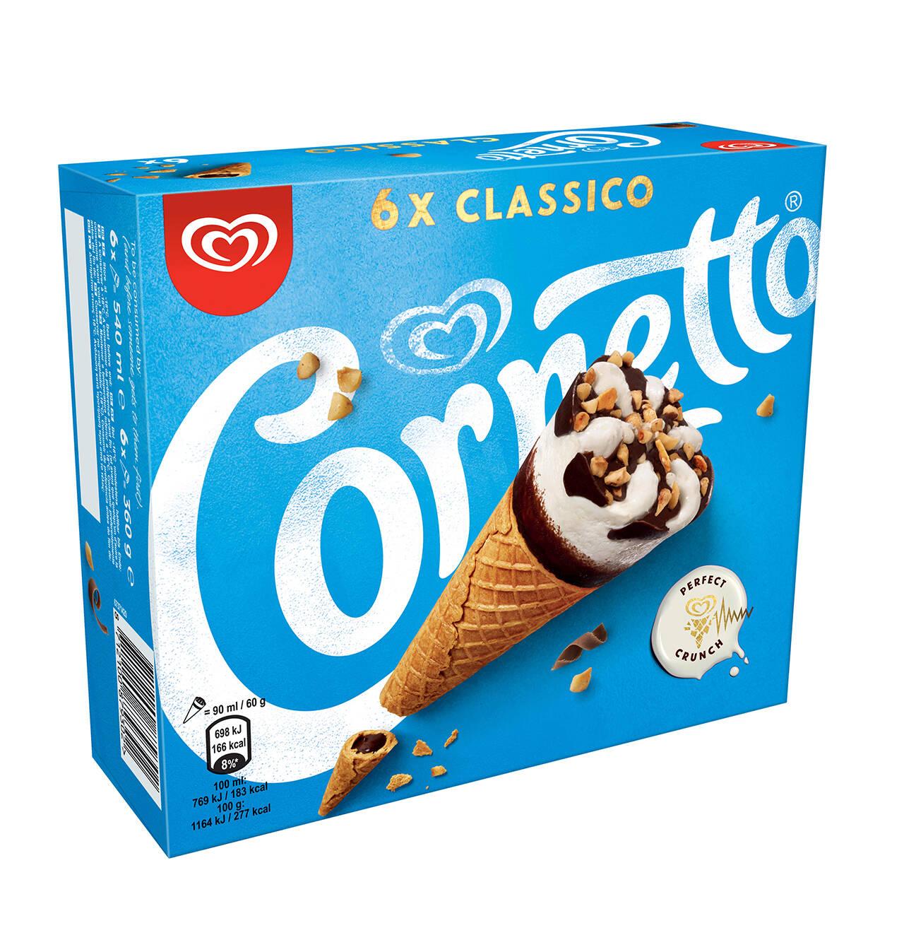 Comprar HELADO CORNETTO CLÁSICO 6 UNIDADES | HELADO CORNETTO CLÁSICO 6 UNIDADES en Condisline