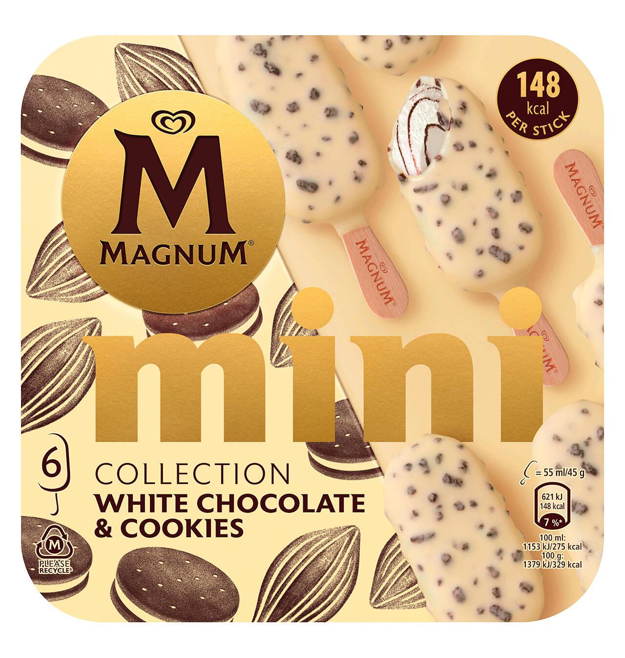 Comprar HELADO MINI MAGNUM WHITE CHO/COOK 6 UNITATS | HELADO MINI ...