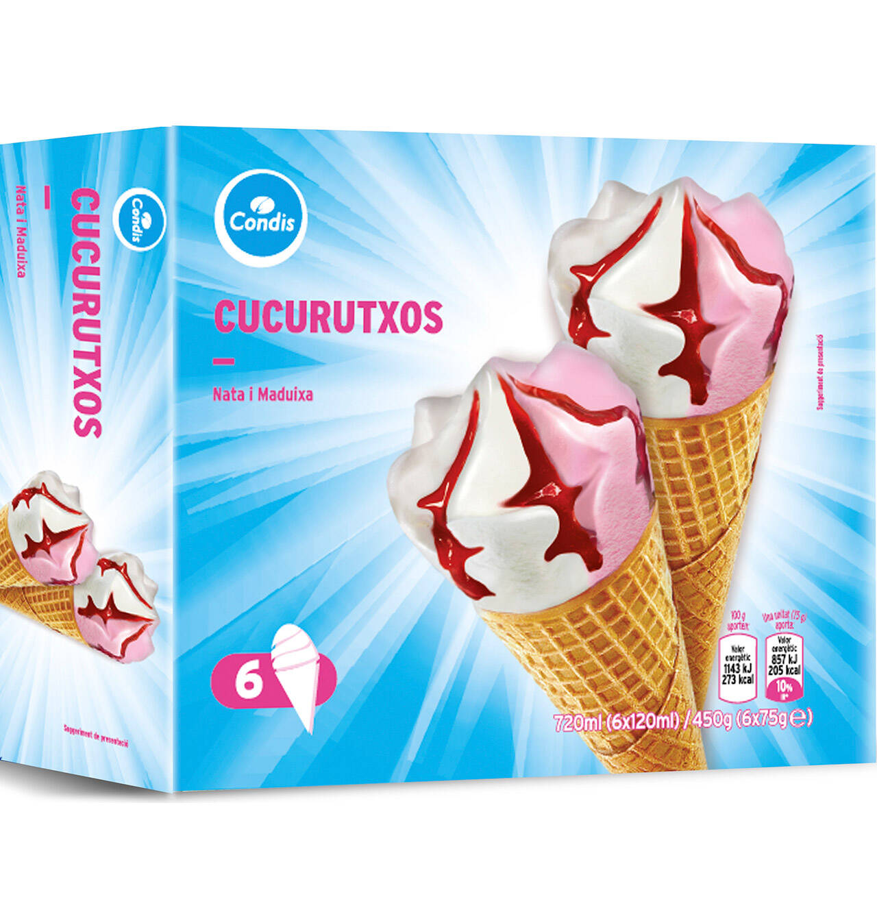 Comprar CONO CONDIS NATA-FRESA 6 UNIDADES | CONO CONDIS NATA-FRESA 6 ...