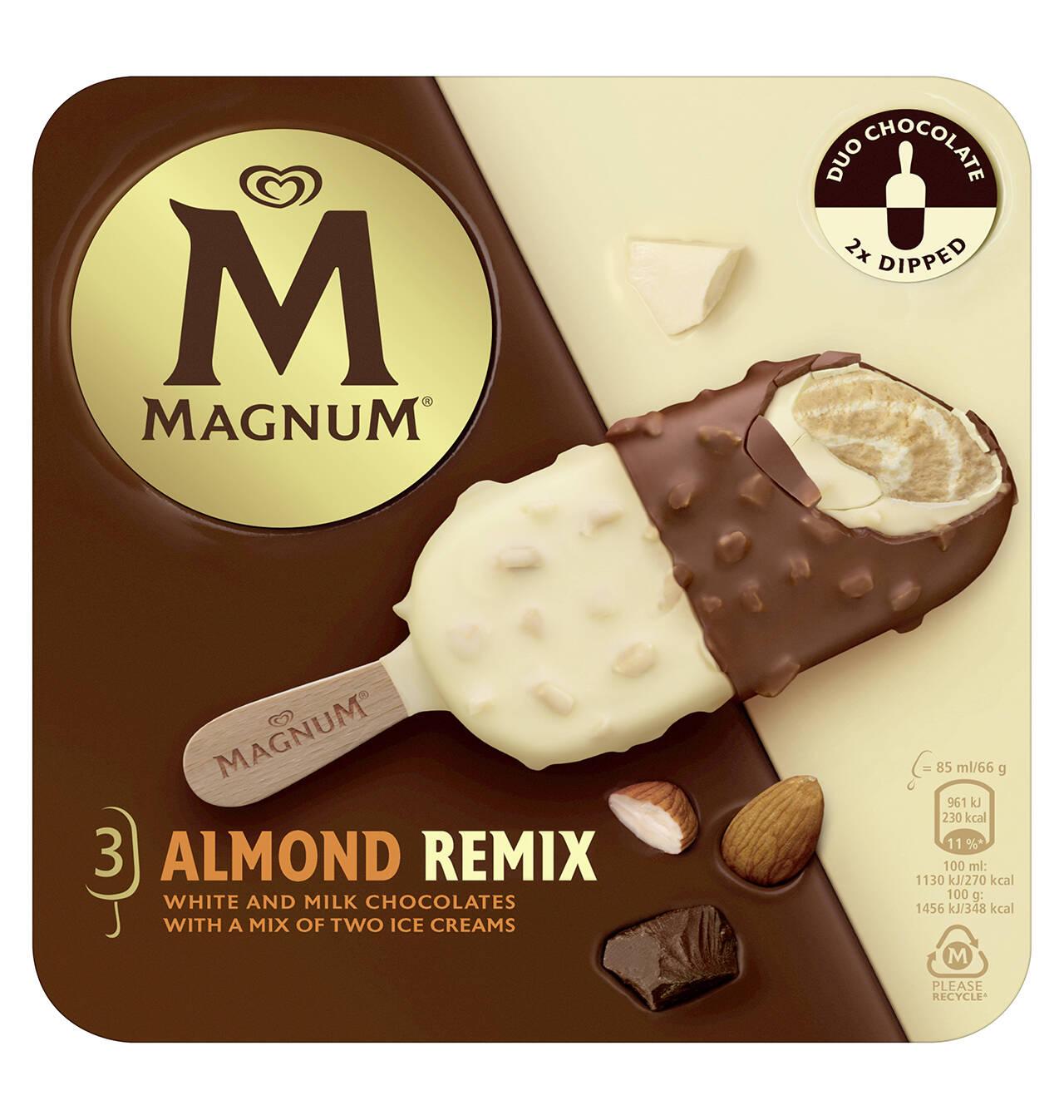 Comprar HELADO MAGNUM ALMOND REMIX 3 UNIDADES | HELADO MAGNUM ALMOND ...