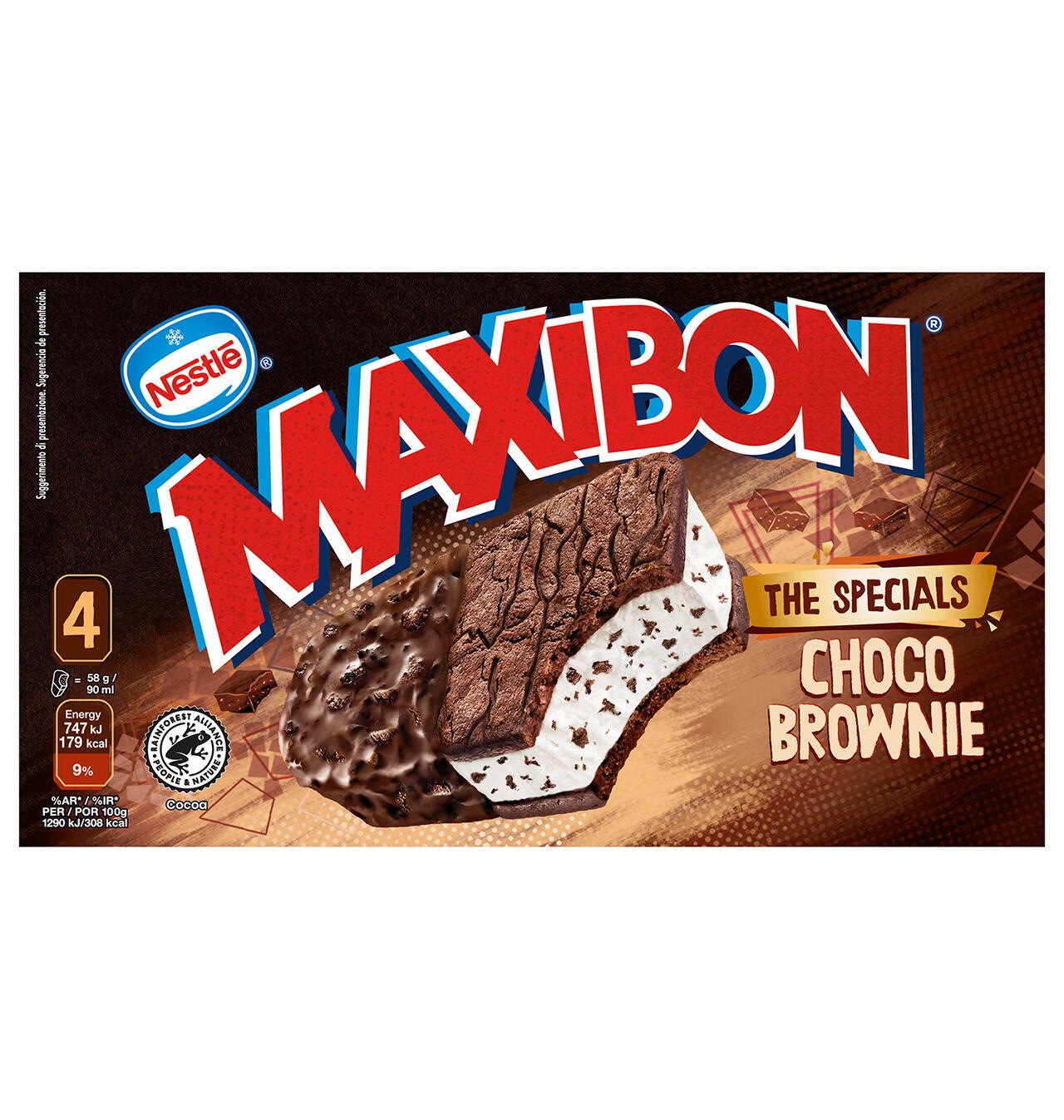 Comprar MAXIBON NESTLÉ CHOCO BROWNIE 4 UNIDADES | MAXIBON NESTLÉ CHOCO ...
