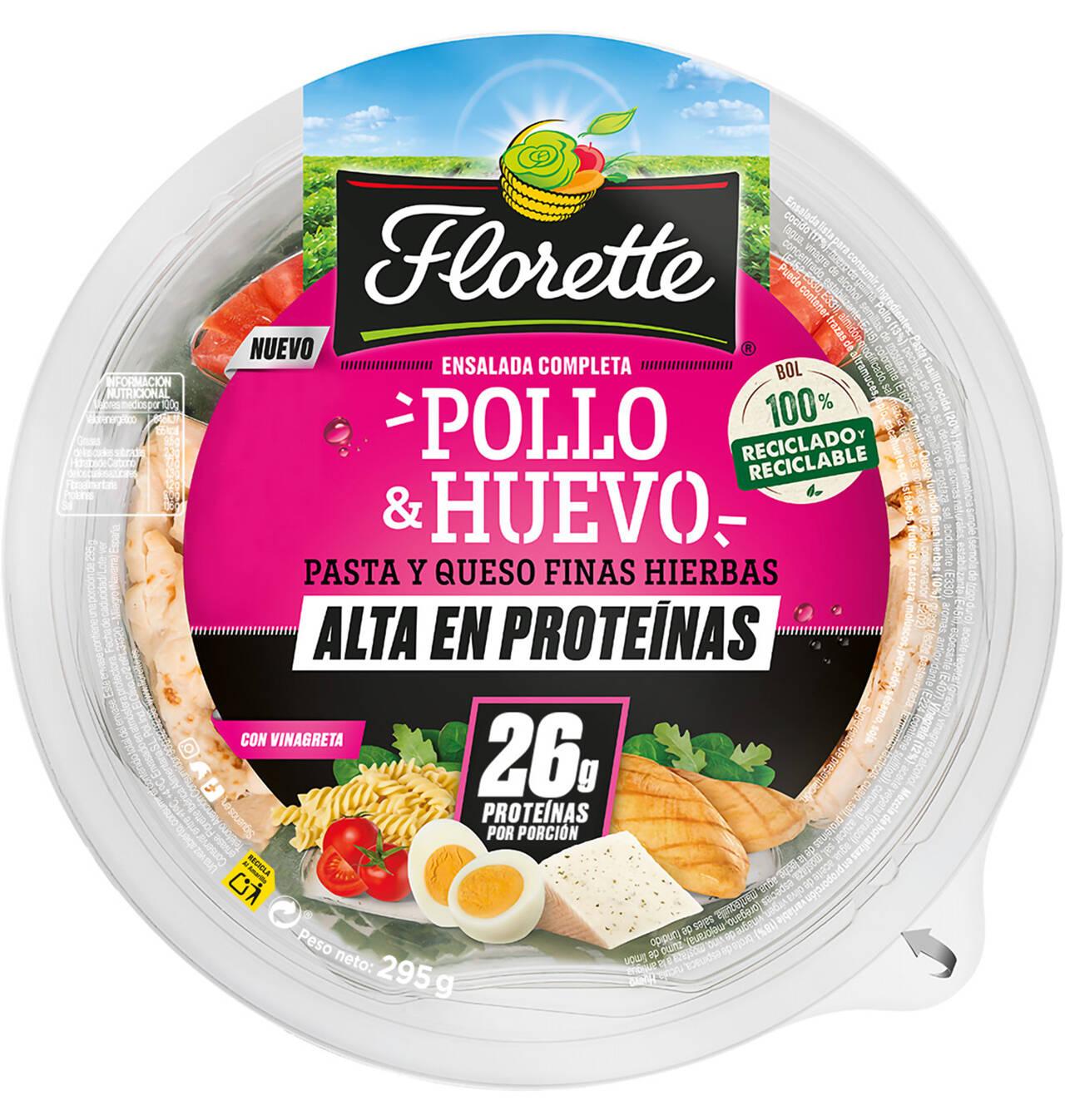Comprar BARQUETA FLORETTE POLLO Y HUEVO 295 G | Verduras y hortalizas ...
