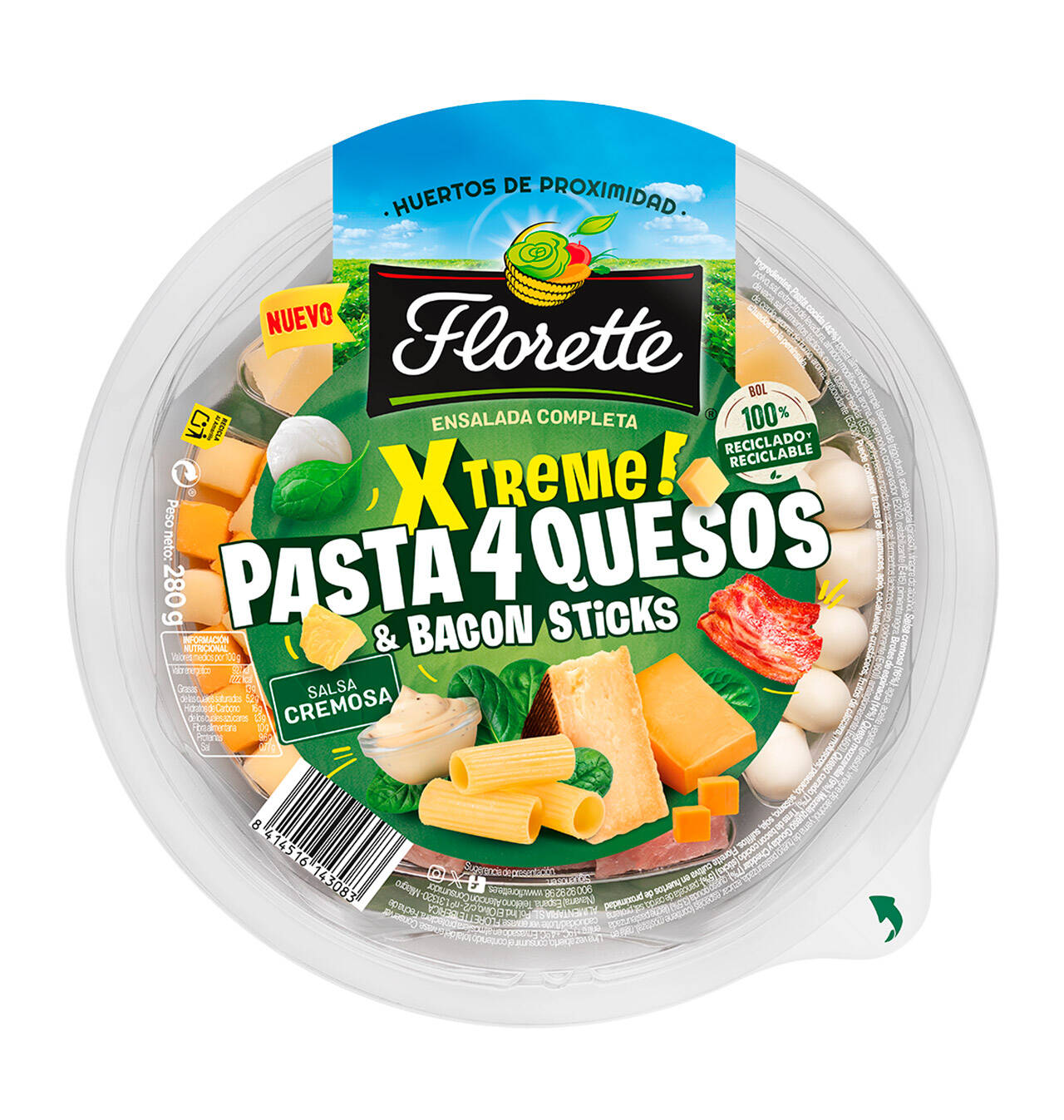 Comprar BARQUETA FLORETTE XTREME 4 QUESOS 280 G | BARQUETA FLORETTE ...