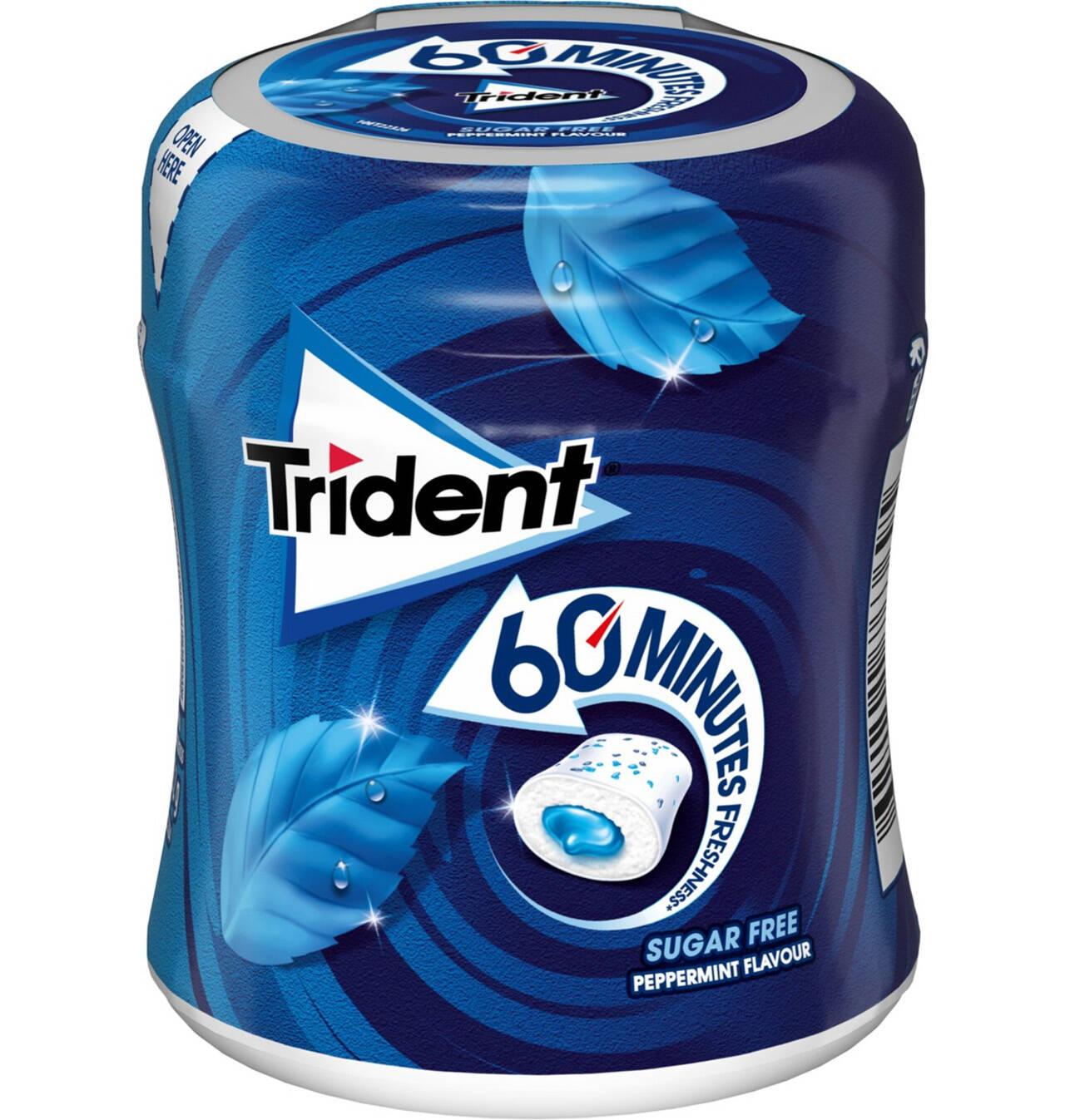 Comprar CHICLES TRIDENT 60 MINUTES FRESHNESS MENTA 1 PAQUETE ...