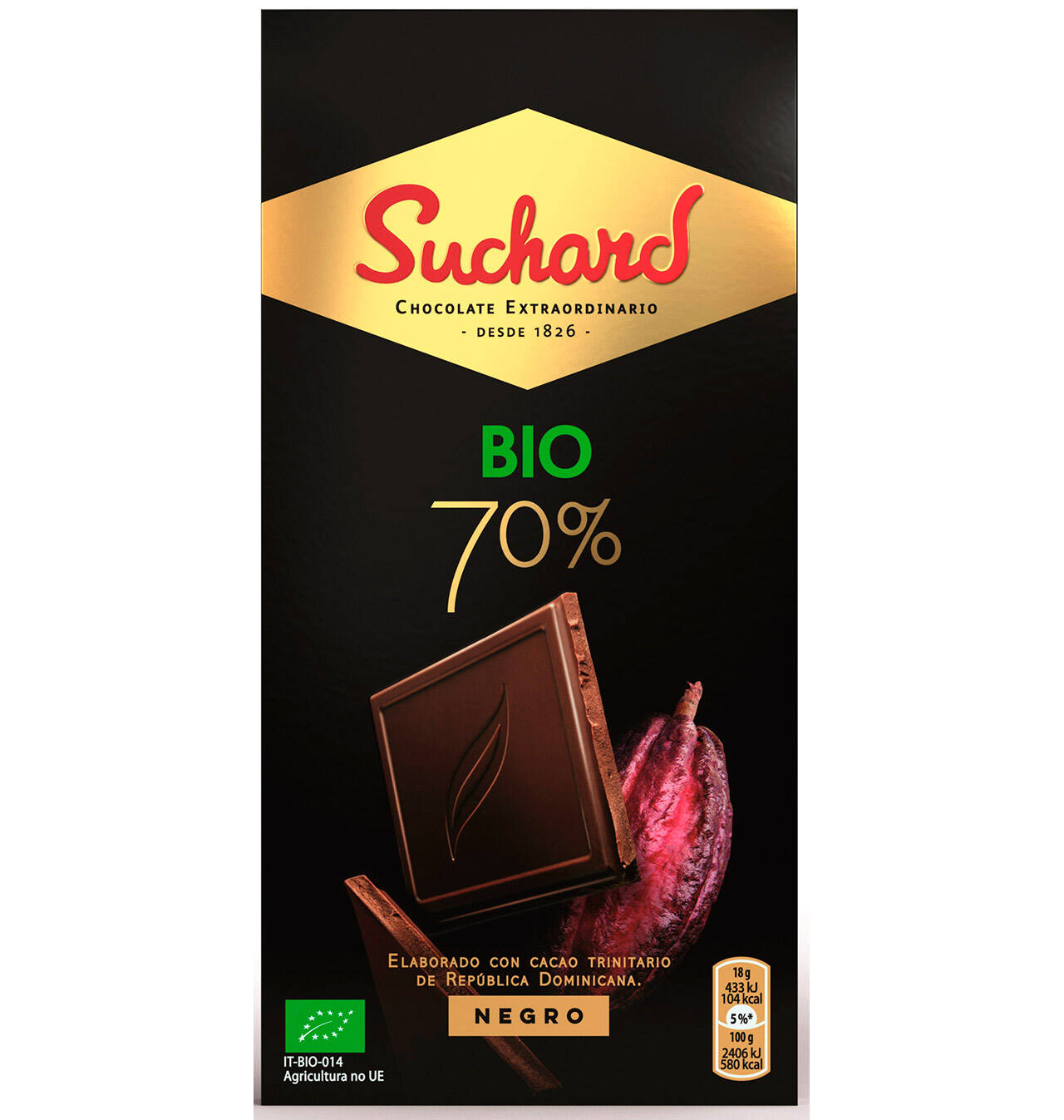 Comprar CHOCOLATE SUCHARD NEGRO BIO 70% 90 G | CHOCOLATE SUCHARD NEGRO ...
