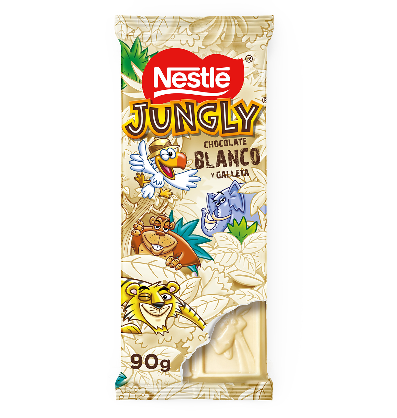Comprar CHOCOLATE BLANCO NESTLE JUNGLY 90 G | Chocolates y bombones en ...