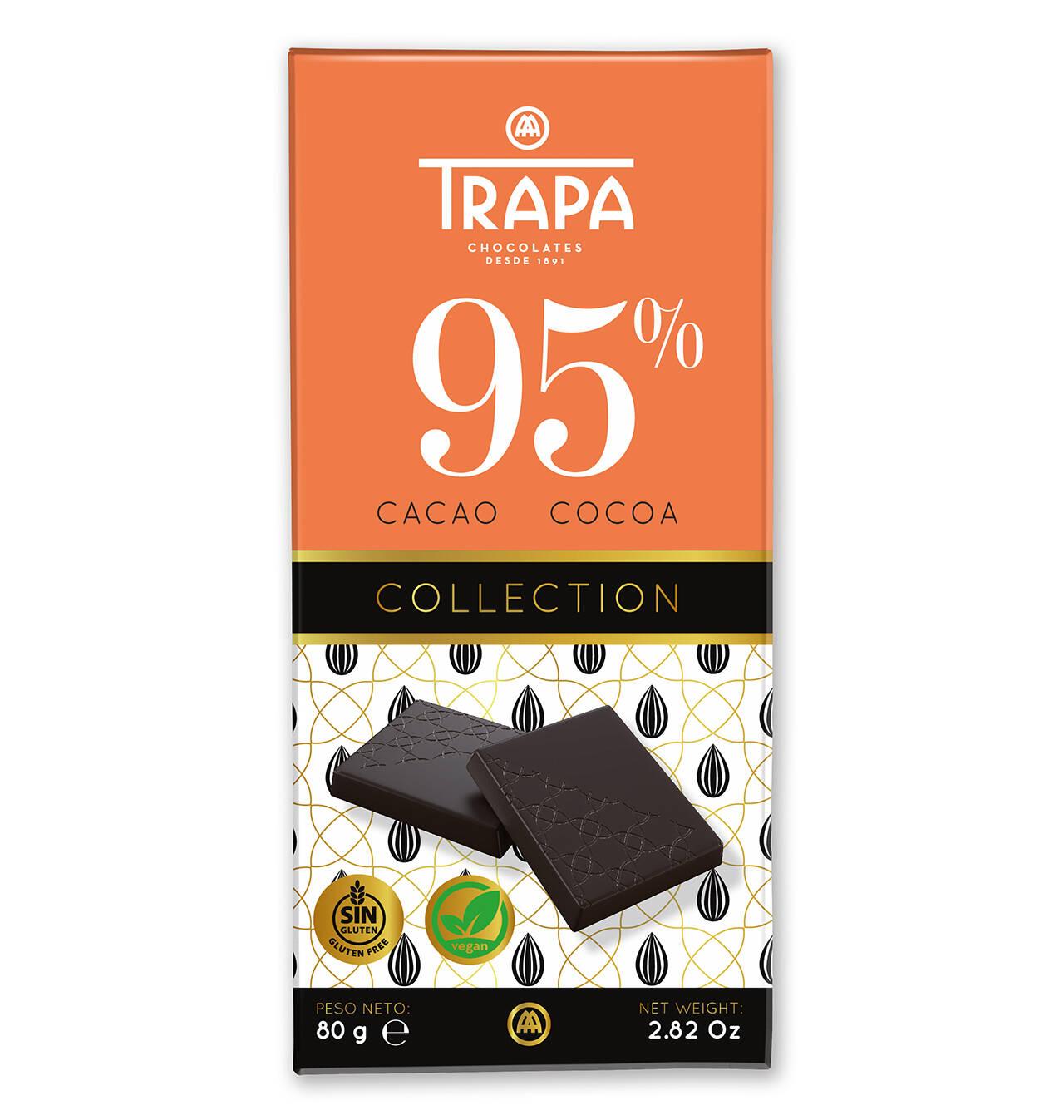Comprar CHOCOLATE TRAPA 95% COLLECTION 80 G | CHOCOLATE TRAPA 95% ...