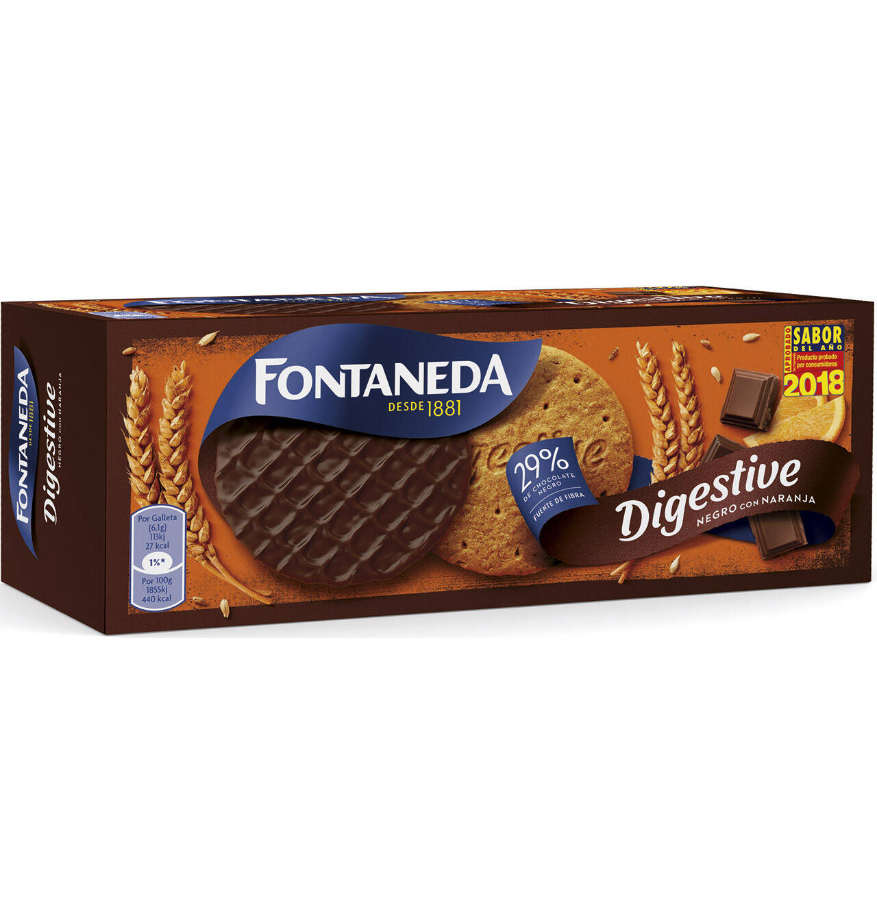 Comprar GALETES FONTANEDA DIGESTIVE NEGRE AMB TARONJA 300 G | GALETES ...