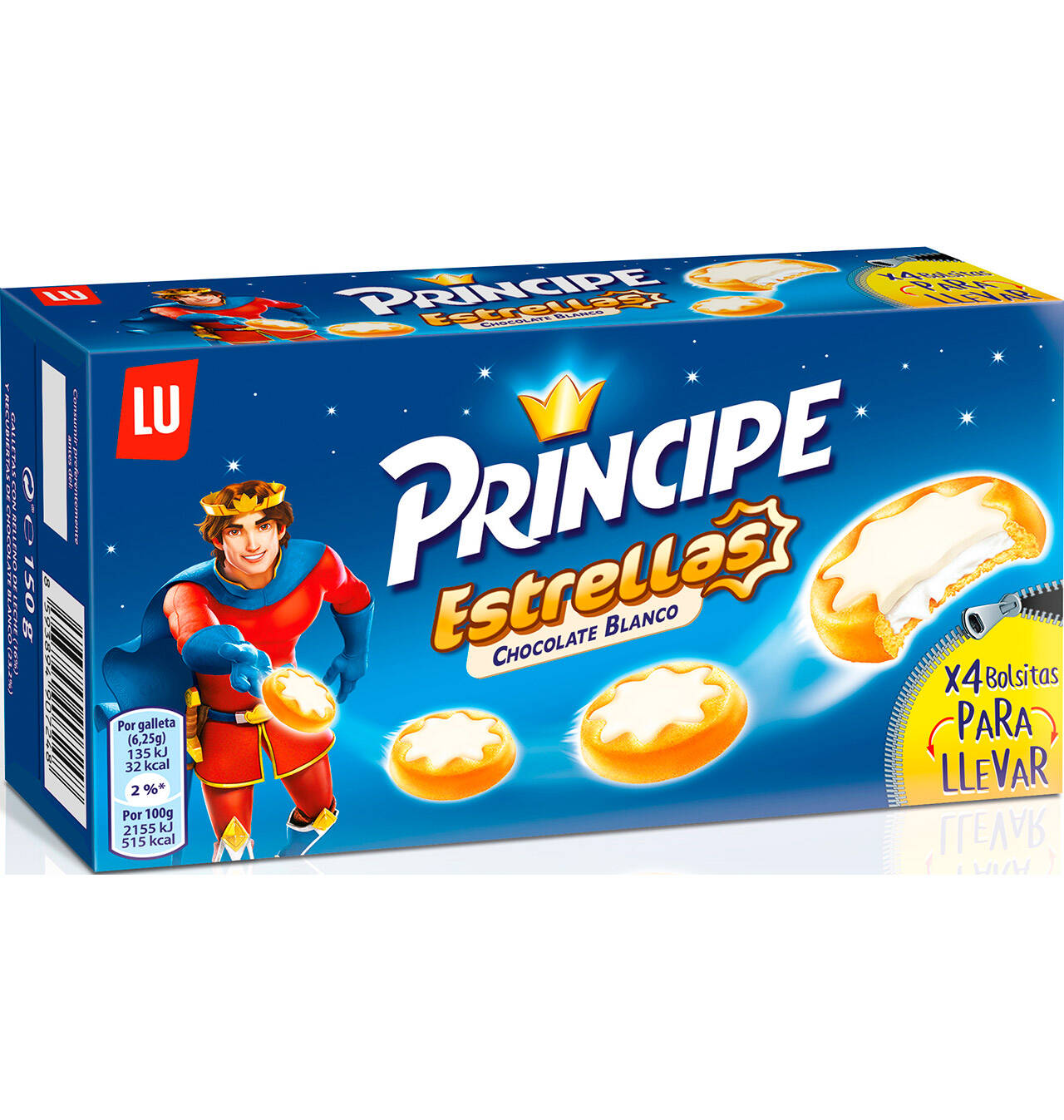 Comprar GALLETAS PRINCIPE ESTRELLAS CHOCOLATE BLANCO 150 G | Galletas ...