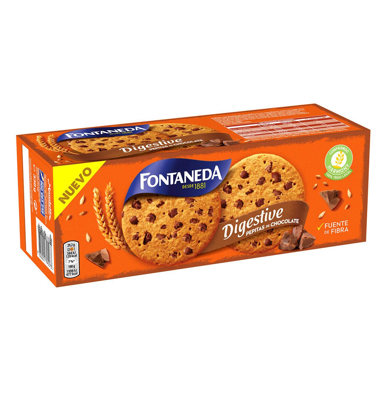 Comprar GALLETAS FONTANEDA DIGESTIVE PEPITAS 338 G | GALLETAS FONTANEDA ...
