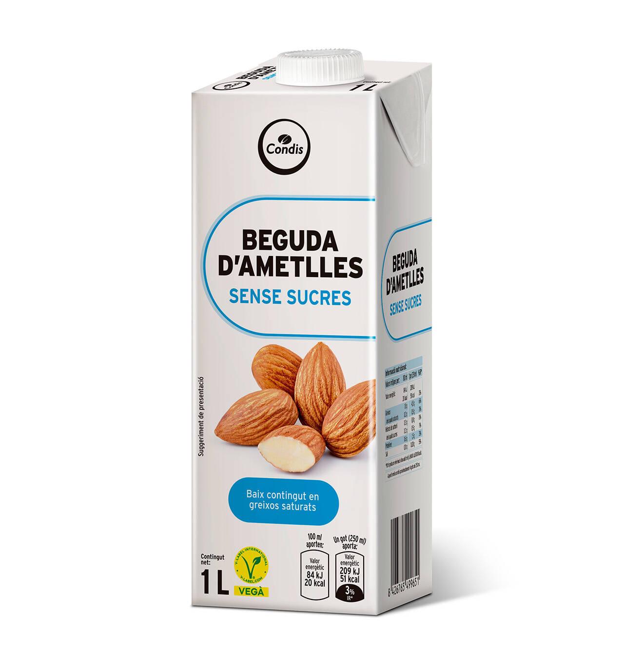 Comprar BEBIDA CONDIS ALMENDRA SIN AZÚCAR 1 L | Bebida Vegetal, batidos ...