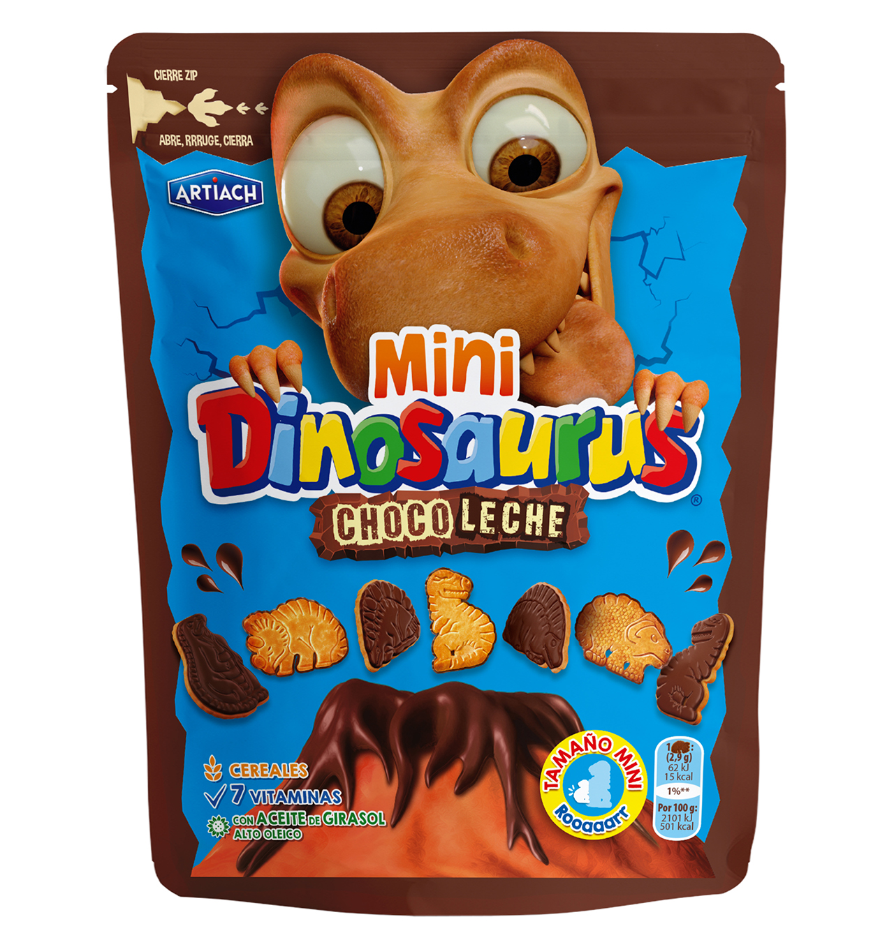 Comprar GALLETA MINIS DINOSAURUS CHOCOLECHE 100 G | Galletas en Condisline