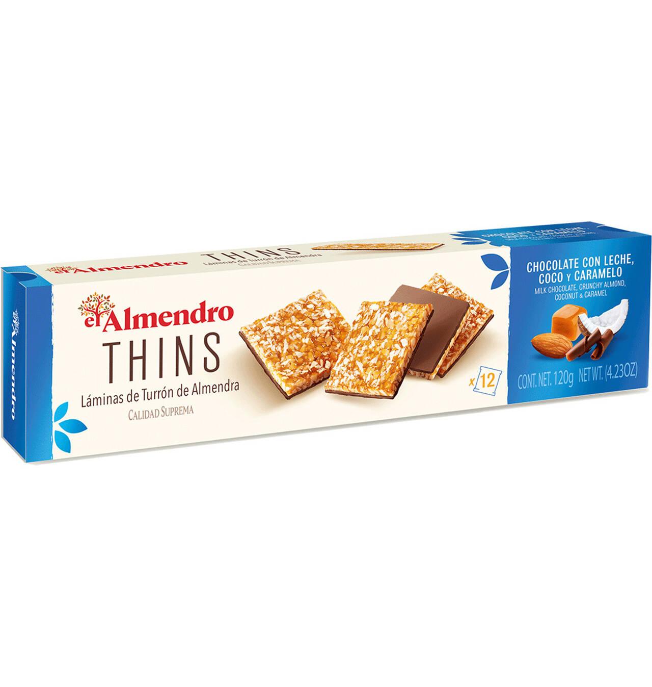 Comprar THINS DE TURRÓN EL ALMENDRO CHOCOLATE CON LECHE Y COCO 144 G ...