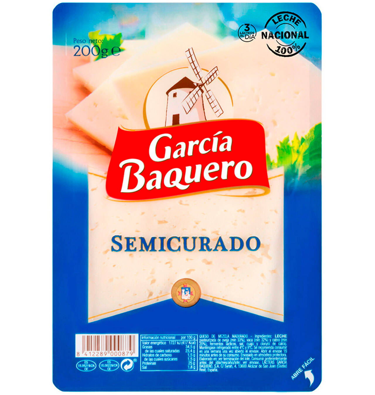 Comprar QUESO GARCÍA BAQUERO LONCHAS SEMI CURADO 200 G | Quesos en ...