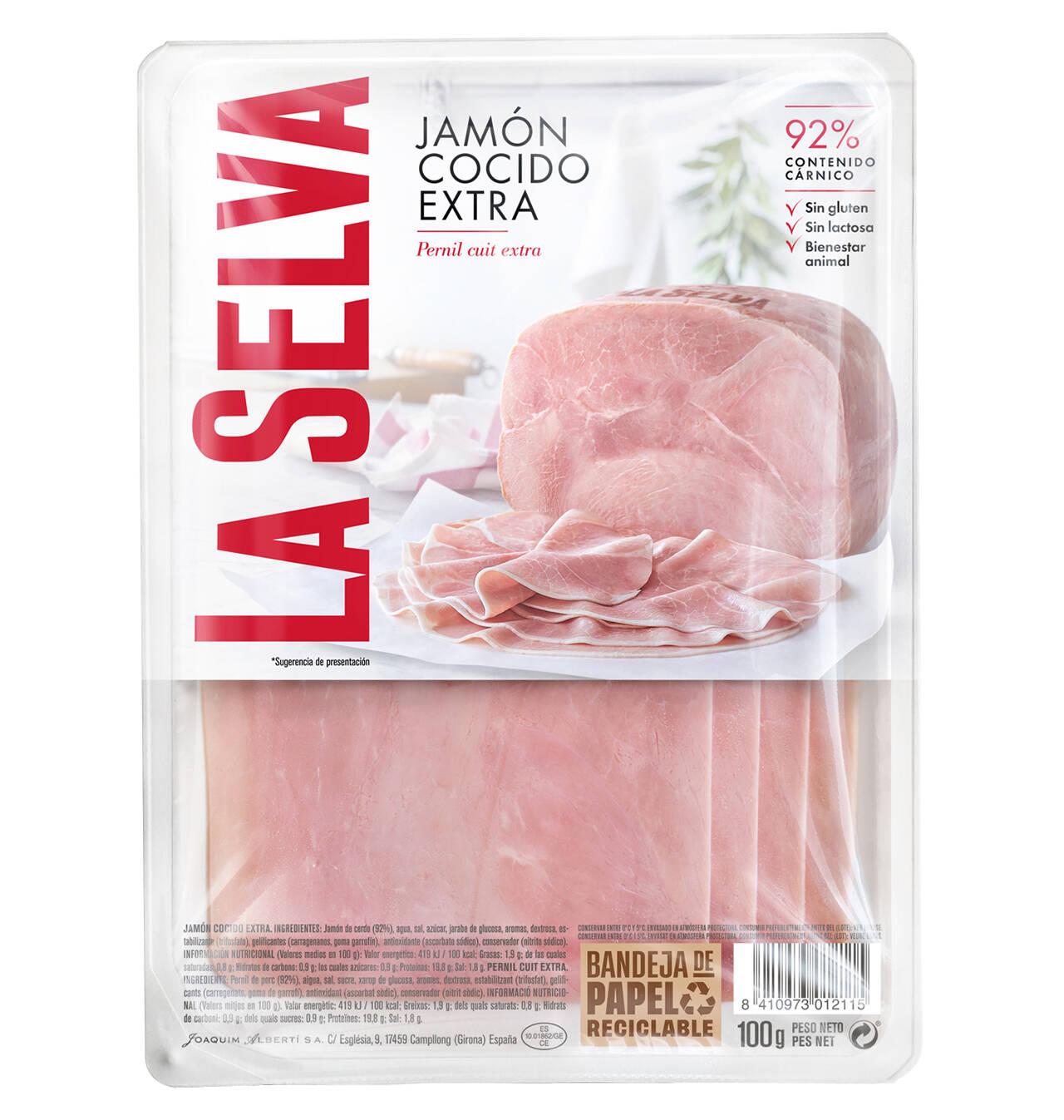Comprar JAMON LA SELVA COCIDO LATA LONCHAS 100 G | Charcutería en ...