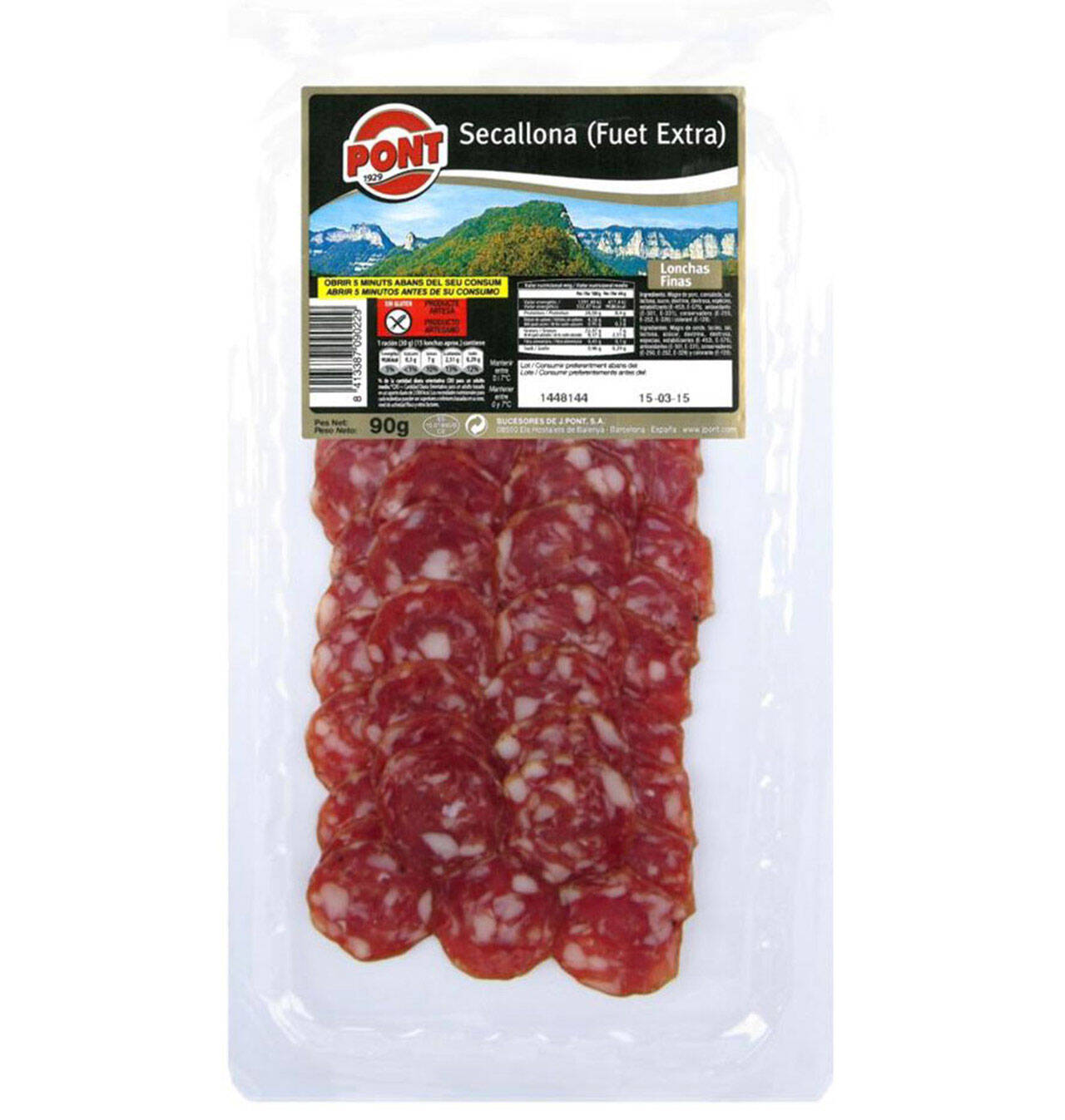 Comprar SECALLONA PRONATUR PONT EXTRA 90 G | Charcutería en Condisline