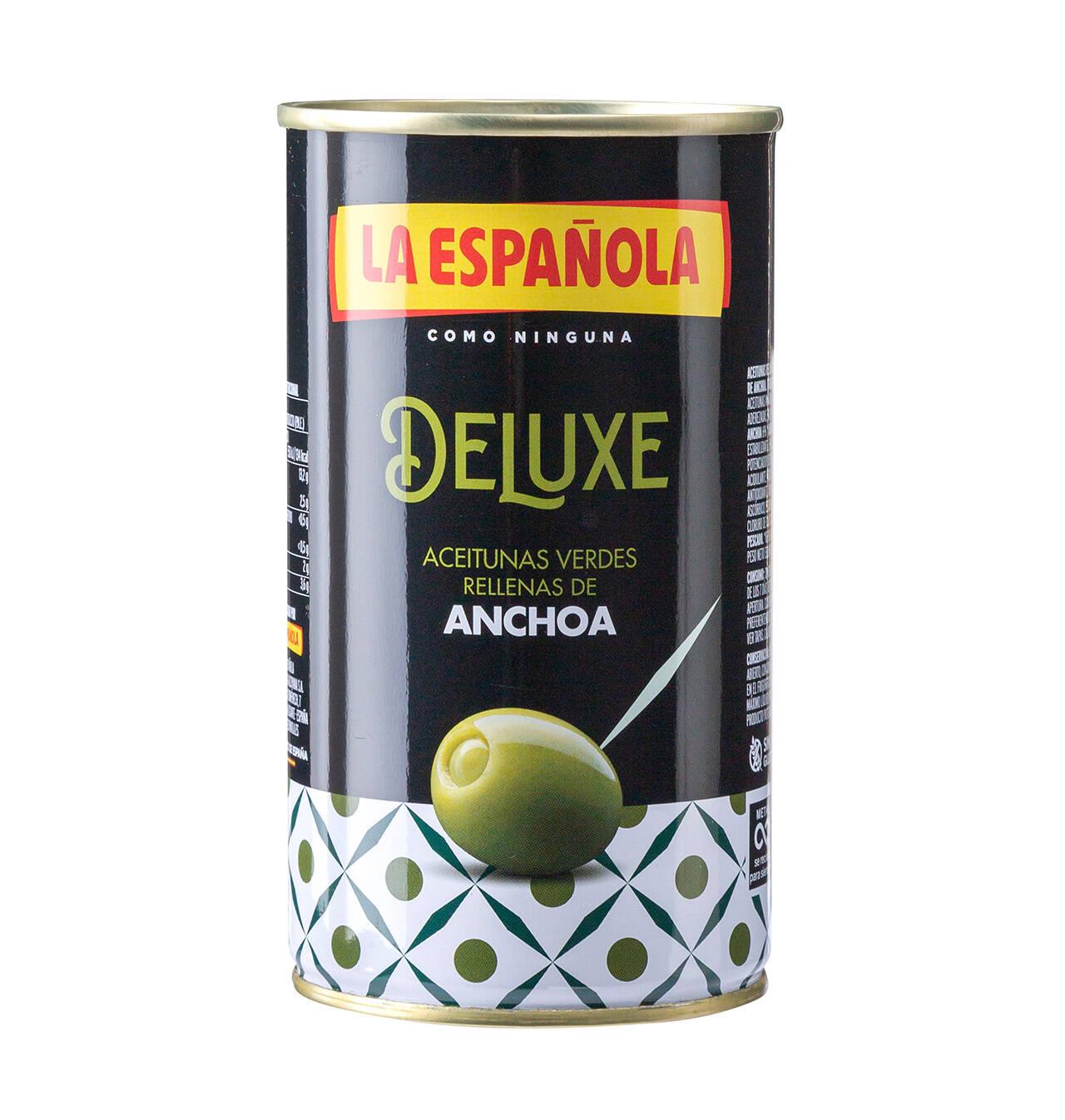 Comprar ACEITUNAS LA ESPAÑOLA DE LUXE RELLENA ANCHOA 150 G | ACEITUNAS ...