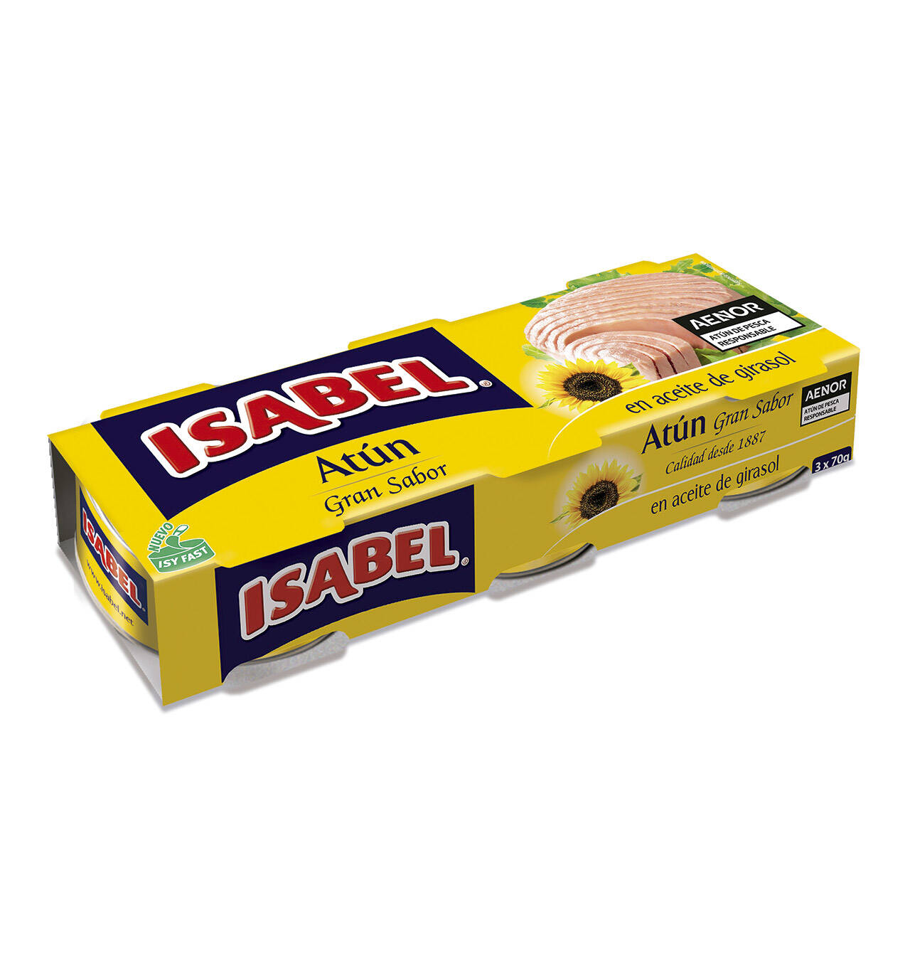 Comprar ATÚN ISABEL EN ACEITE VEGETAL 3 UNIDADES | Conservas de pescado ...