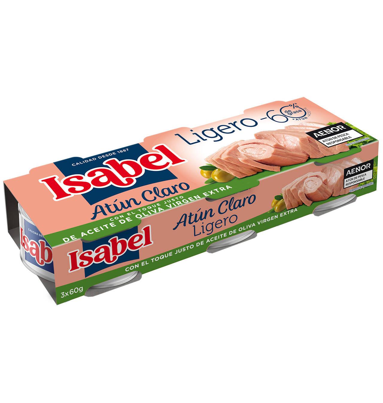 Comprar ATÚN CLARO ISABEL VIRGEN EXTRA LIGERO 3 UNIDADES | Conservas de ...