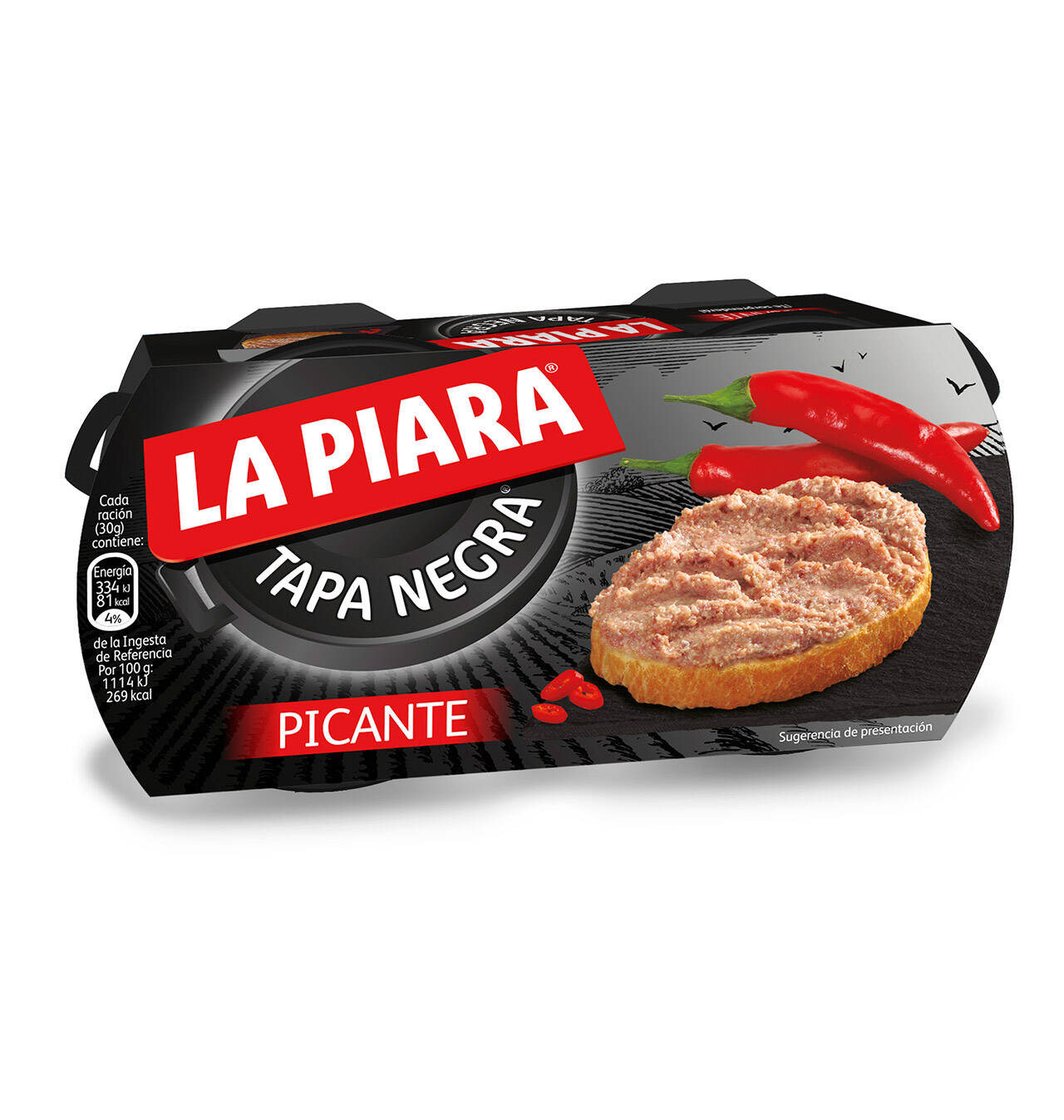 Comprar PATÉ LA PIARA TAPA NEGRA PICANTE 2 UNIDADES | PATÉ LA PIARA ...