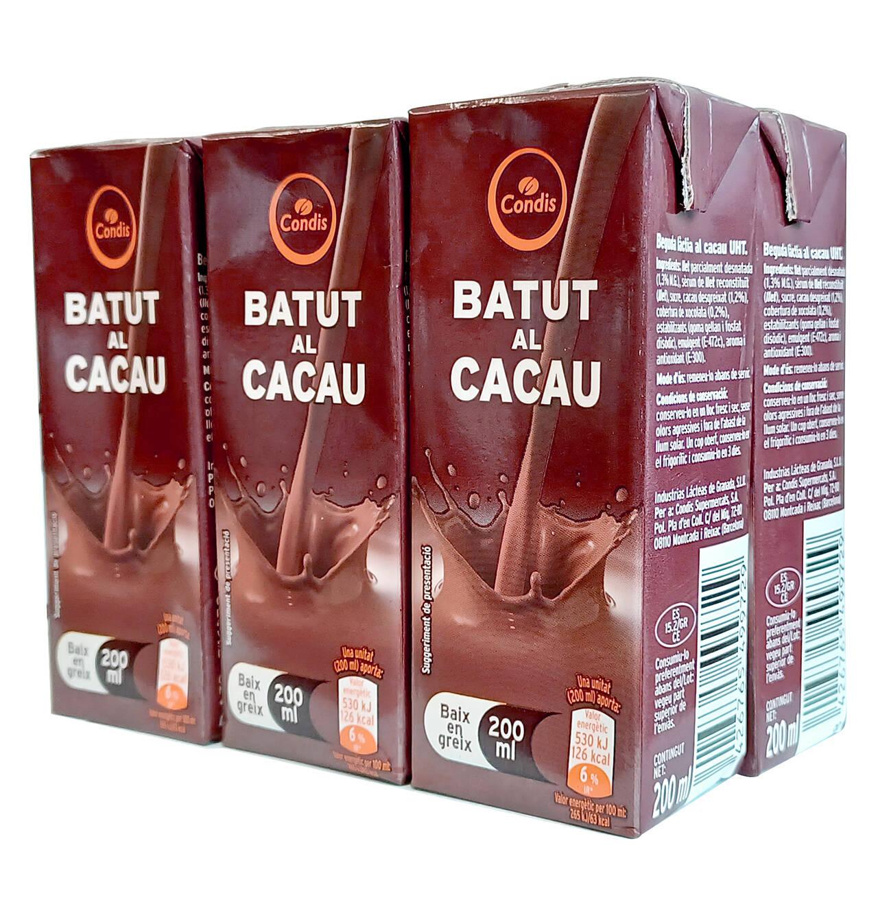 Comprar BATIDO CONDIS CACAO PACK 6 UNIDADES | Bebida Vegetal, batidos y ...