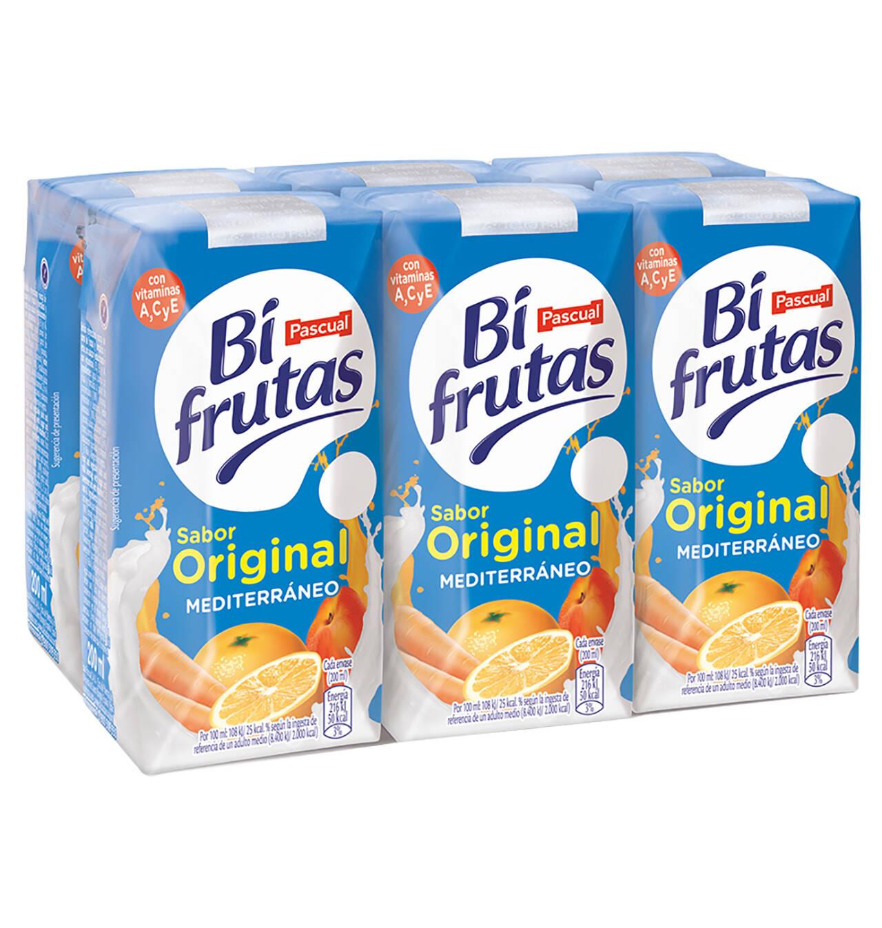 Comprar BIFRUTAS MEDITERRANEO PASCUAL ORIGINAL 200 ML X 6 UNIDADES ...