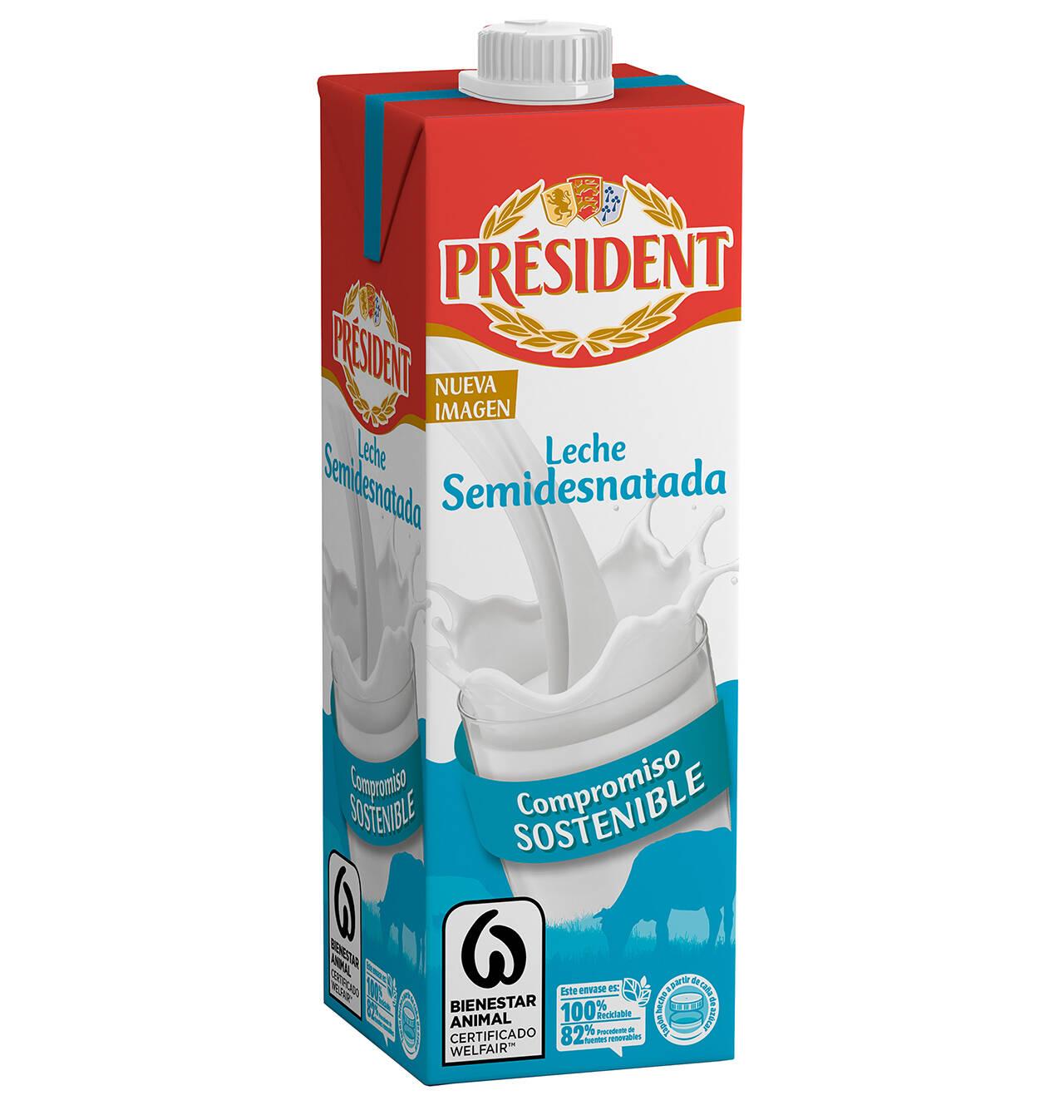 Comprar LECHE PRESIDENT SEMIDESNATADA 1 L | LECHE PRESIDENT ...