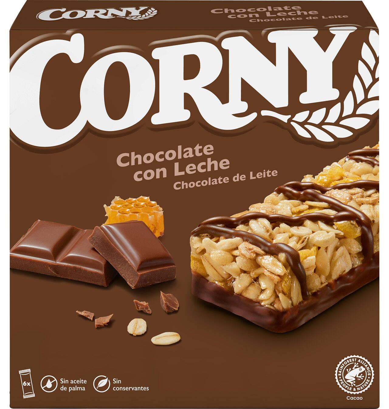 Comprar BARRITAS CORNY CHOCOLATE CON LECHE 6 UNIDADES | Cereales y ...