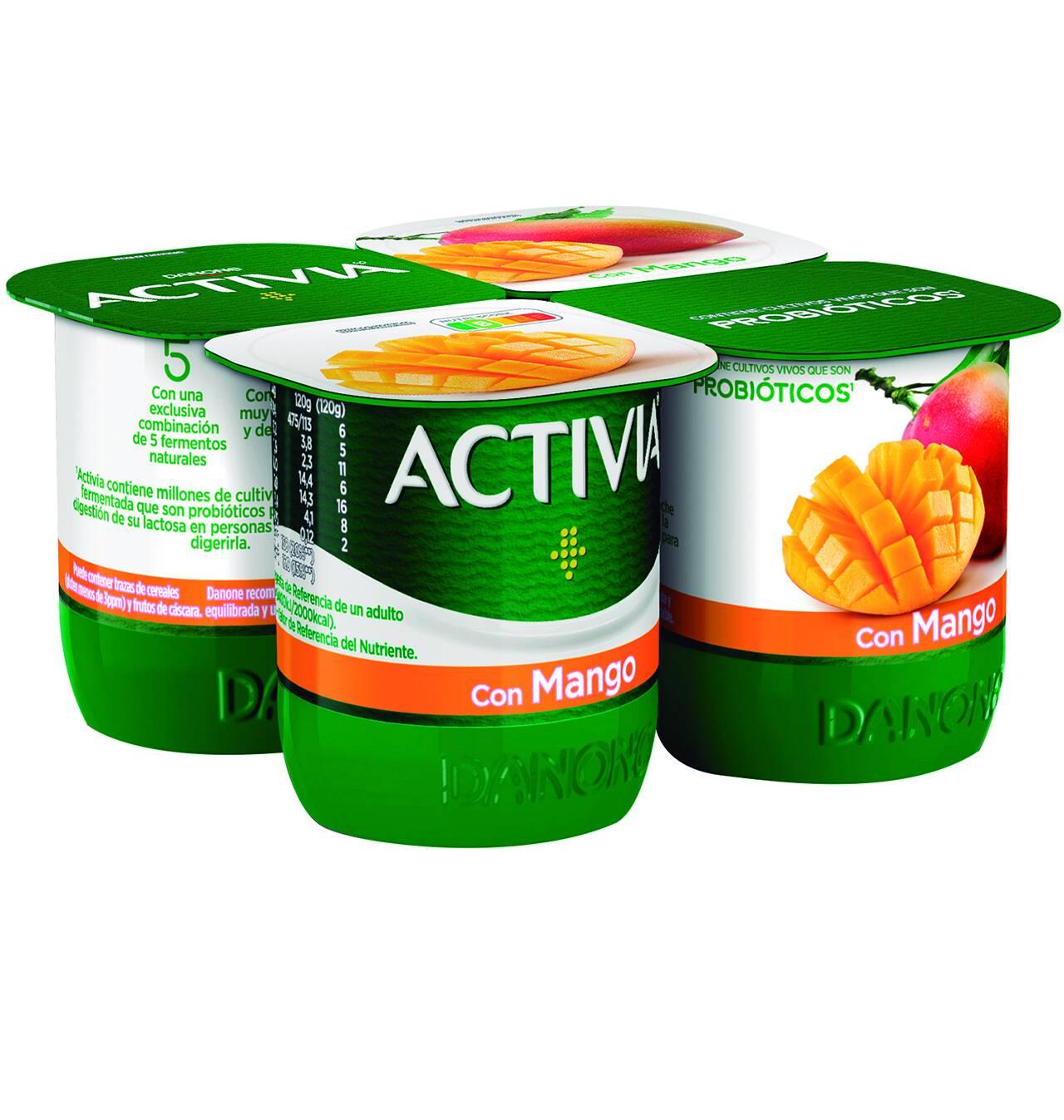Comprar ACTIVIA DANONE CON MANGO 4 UNIDADES | Yogures en Condisline