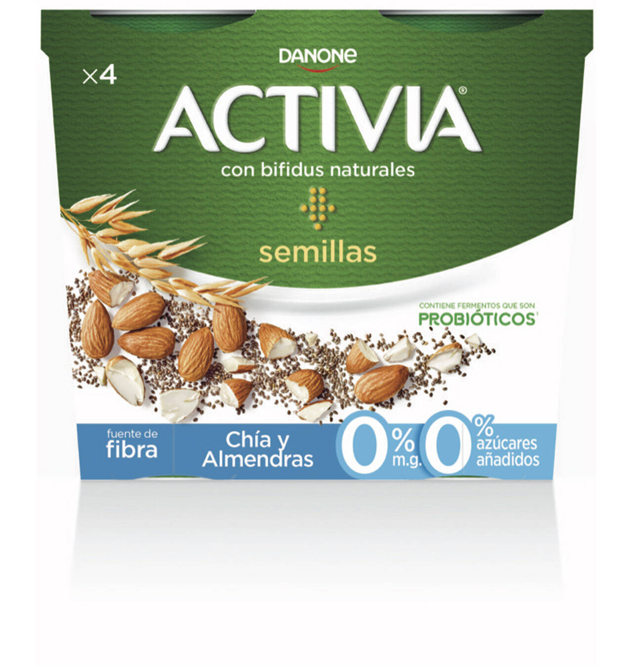Comprar ACTIVIA 0% DANONE CHÍA-ALMENDRA 4 UNIDADES | ACTIVIA 0% DANONE ...