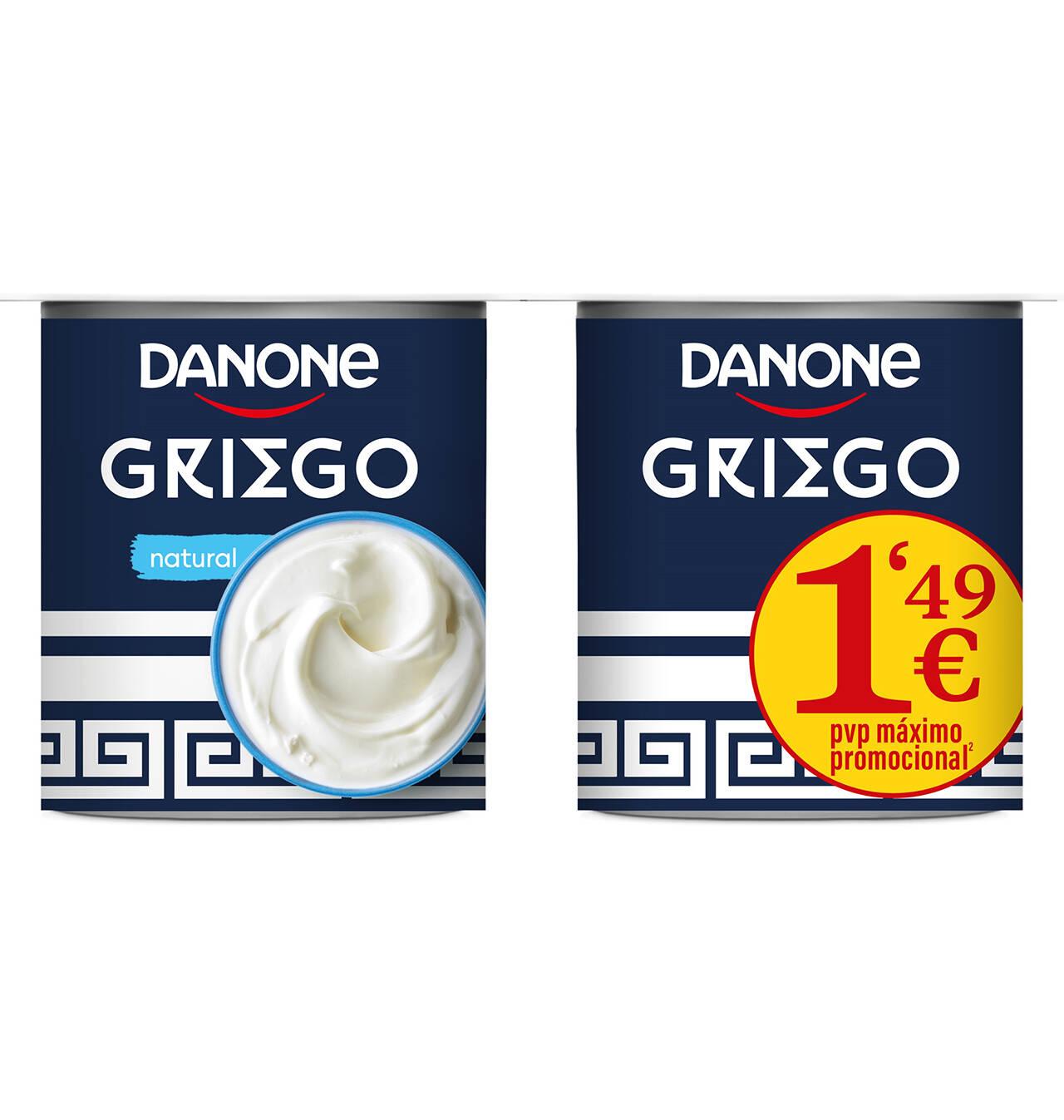 Comprar YOGUR DANONE GRIEGO NATURAL 4 UNIDADES | Yogures en Condisline