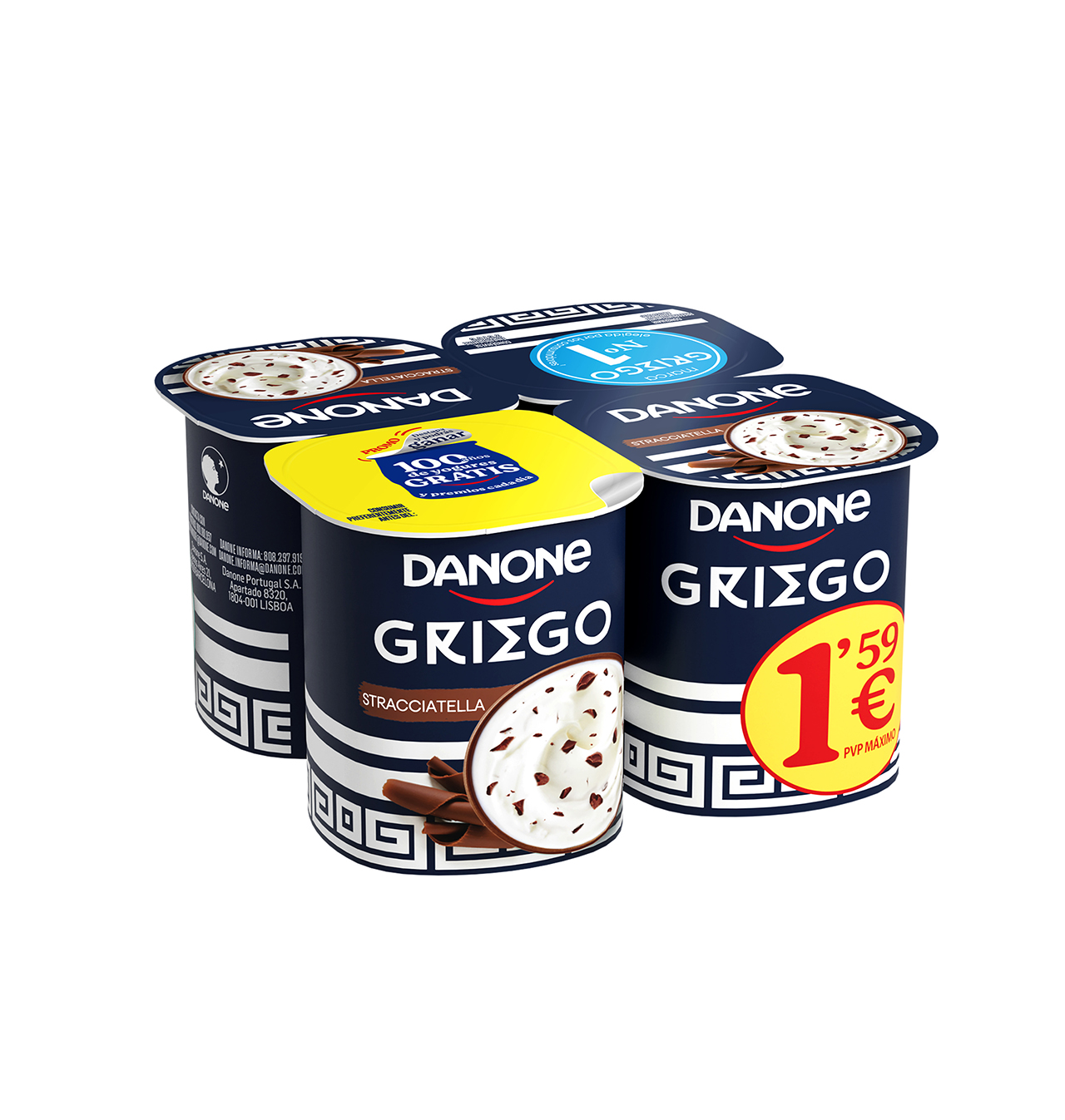 Comprar YOGUR DANONE GRIEGOSTRACCIATELA 4 UNIDADES | Yogures en Condisline
