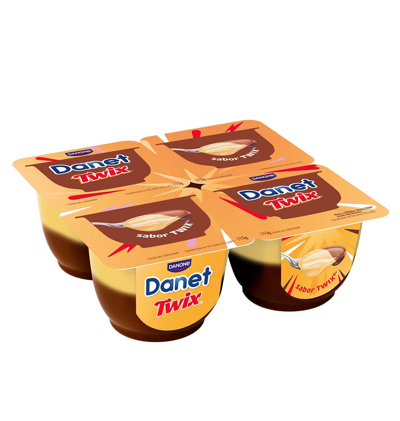 Comprar NATILLAS DANET TWIX 4 UNIDADES | Postres y nata en Condisline