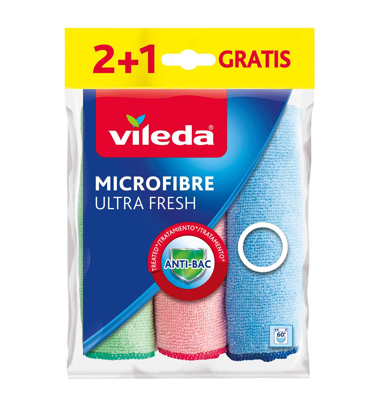 Comprar BAYETA VILEDA MICROFIBRA ULTRA FRESH 2+1 3 UNIDADES ...