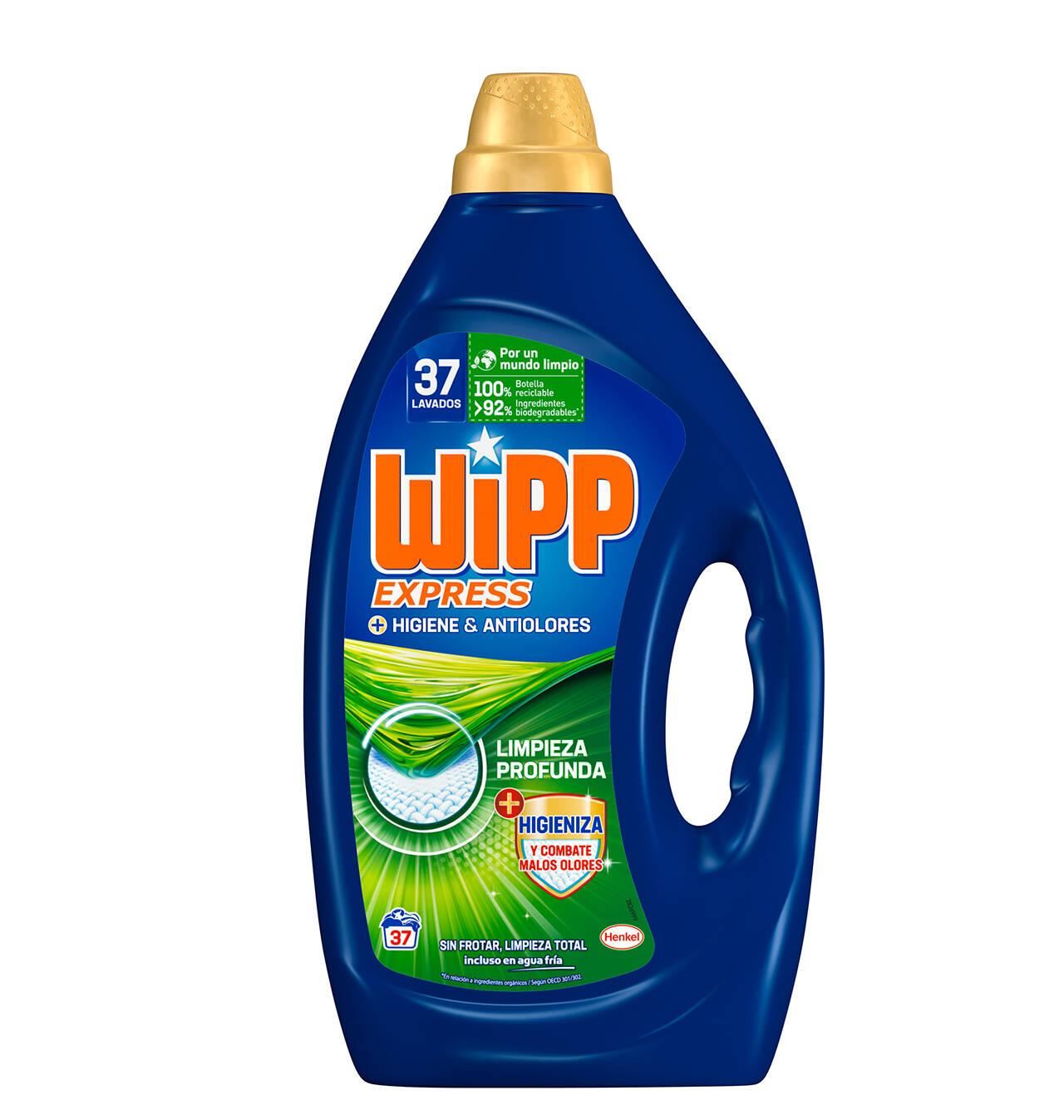Comprar DETERGENT WIPP GEL ANTIOLORS 37 DOSIS | DETERGENT WIPP GEL ...