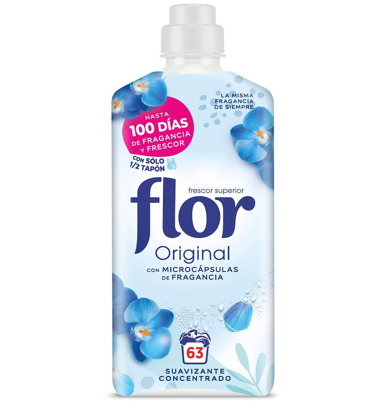 Comprar SUAVIZANTE FLOR ORIGINAL AZUL 63 DOSIS | Lavado de la ropa y ...