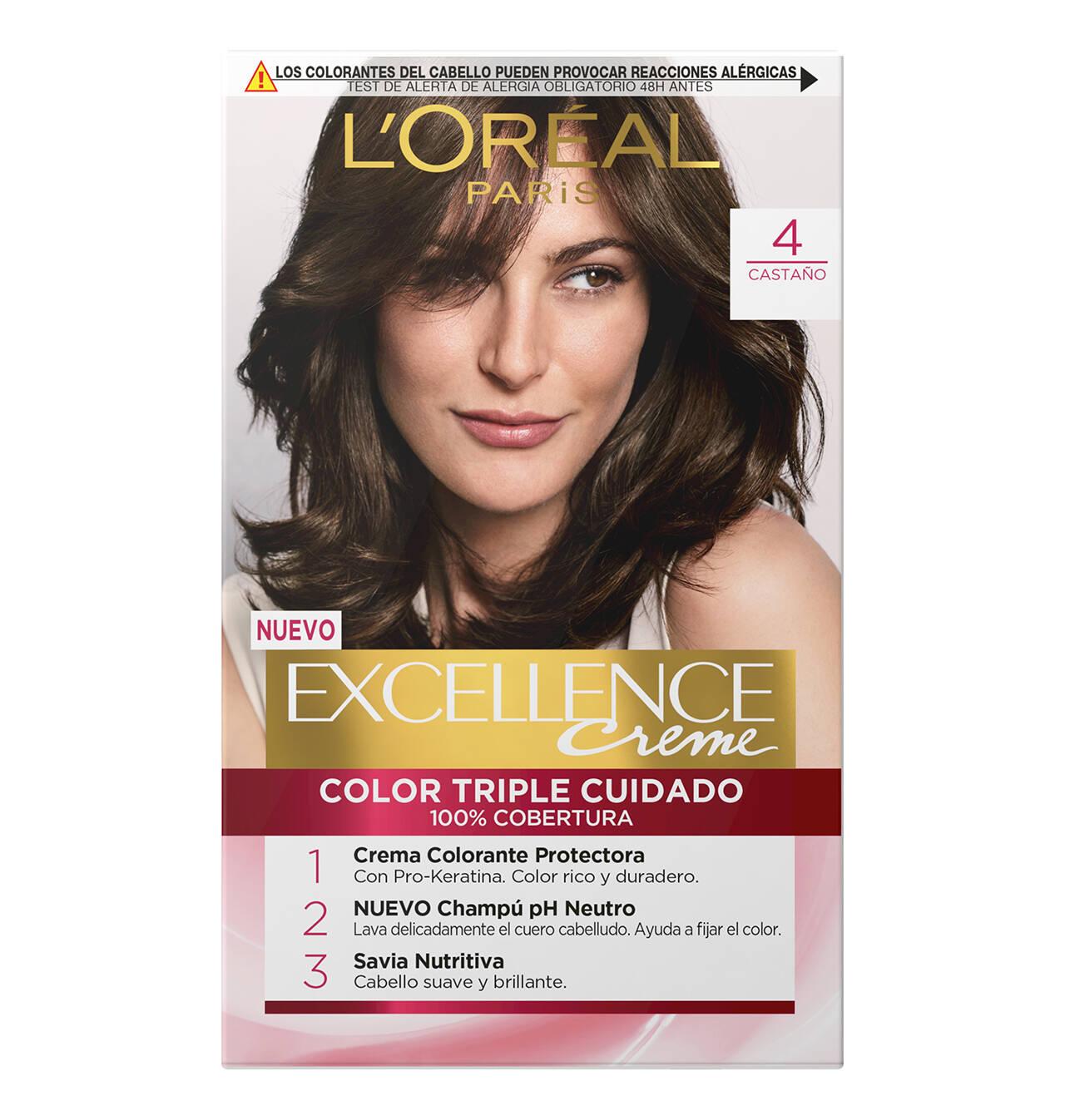 Comprar TINTE EXCELLENCE CASTAÑO N.4 1 UNIDAD | Productos capilares en ...